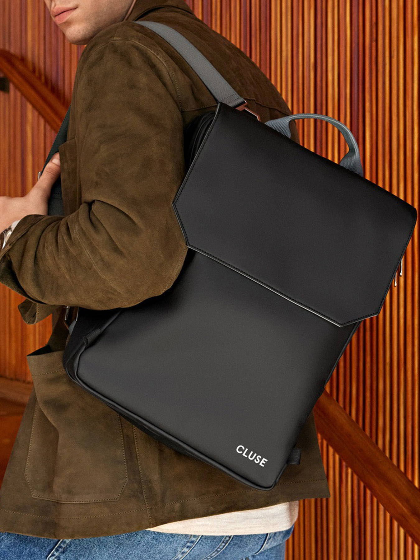 Sac à dos Cluse Le réversible black grey / silver en vente au meilleur prix