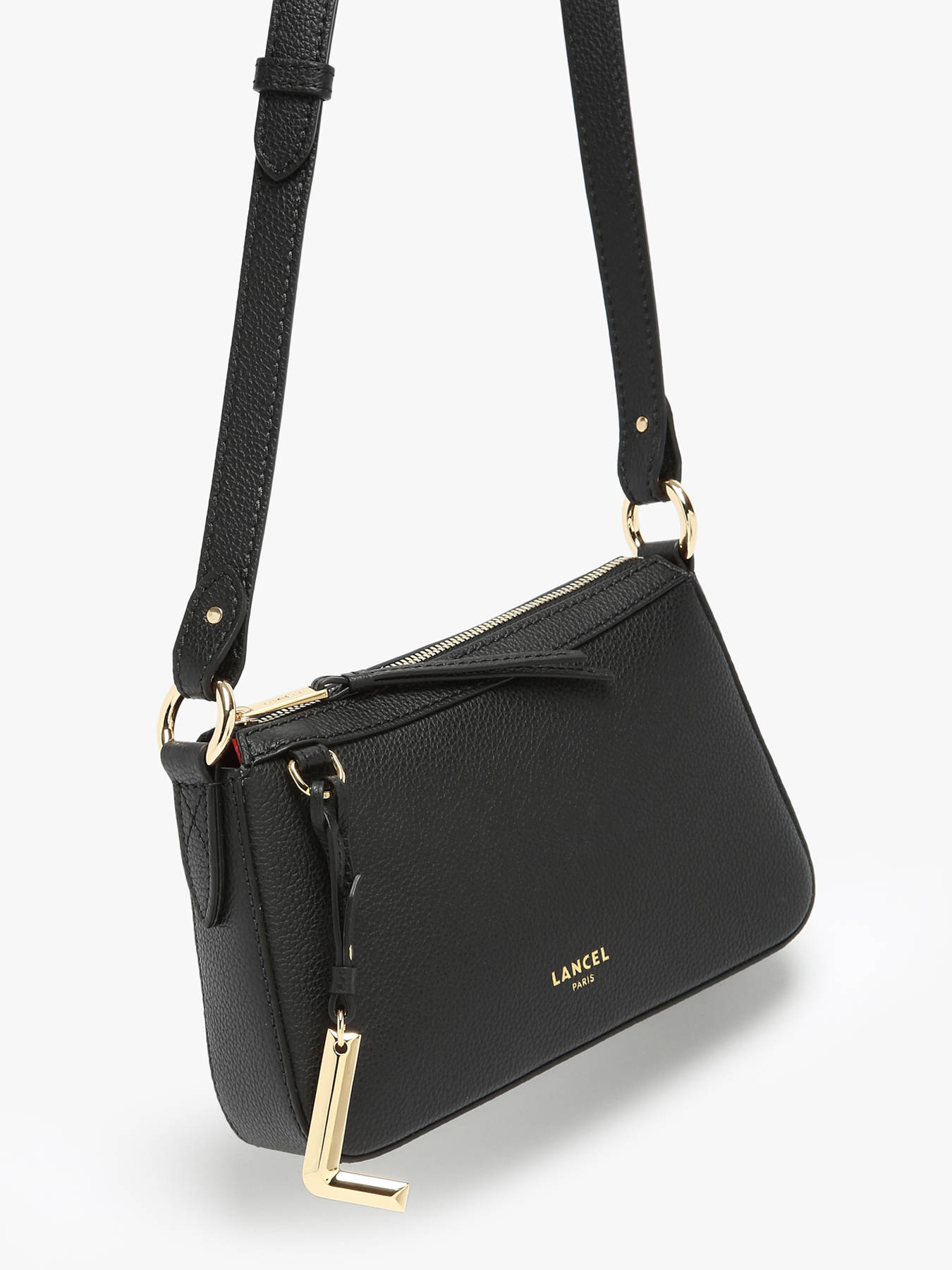 Sac bandoulière Lancel MINI FAUBOURG noir en vente au meilleur prix
