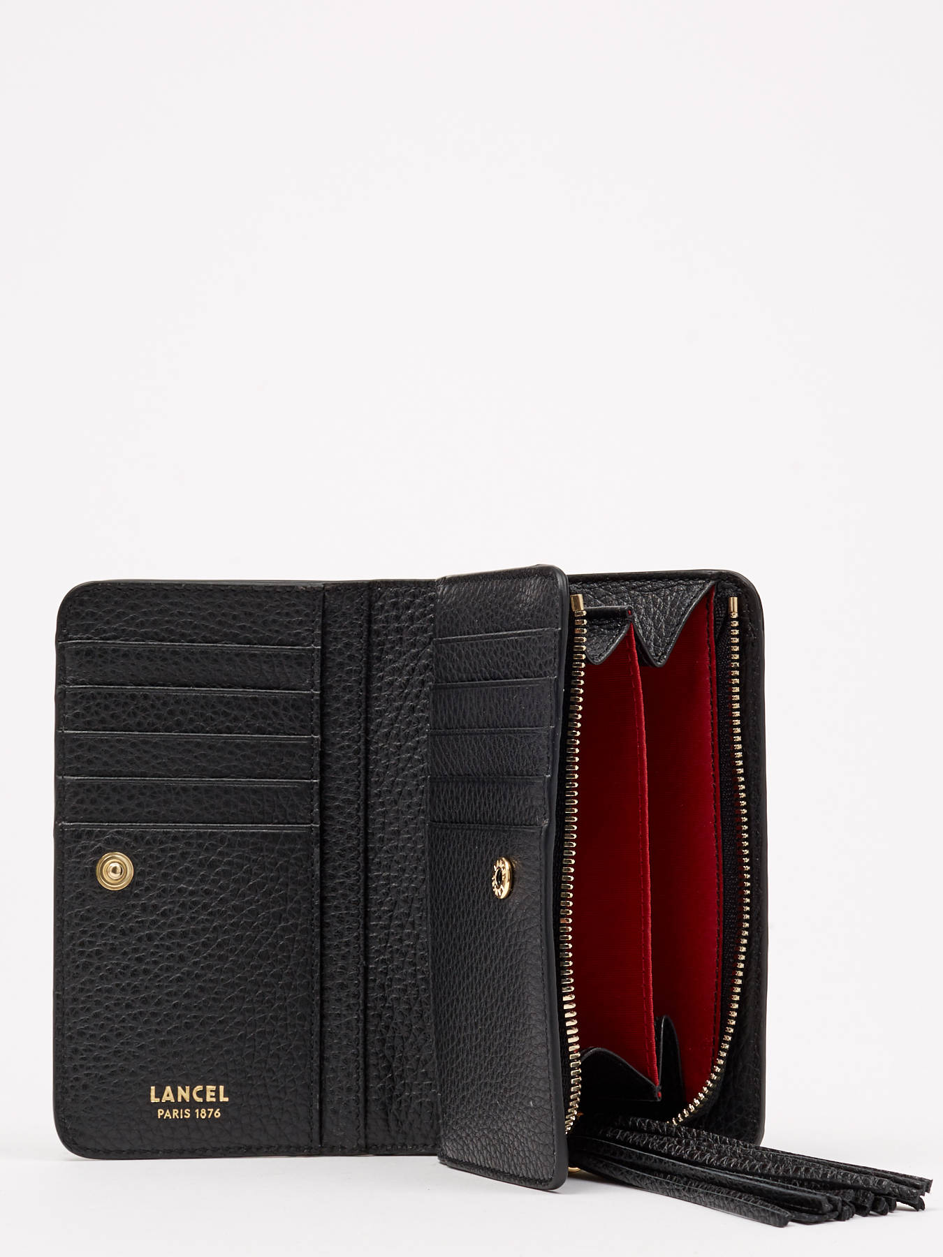 Portefeuille Lancel PF COMPACT WALLET noir en vente au meilleur prix